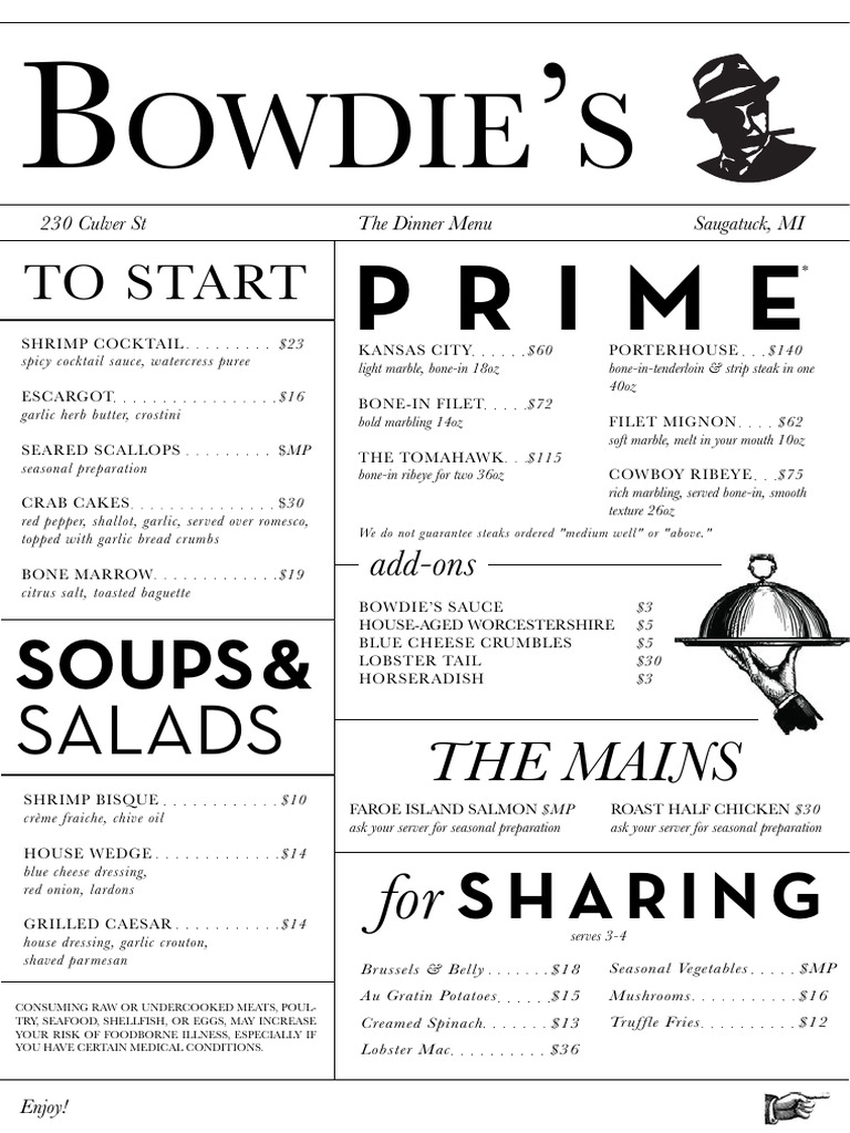 BC Food-Menu Saugatuck 121823 | PDF | Sauce | Garlic