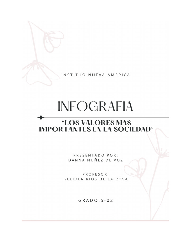 INFOGRAFIA DE LOS VALORES MAS IMPORTANTES EN LA SOCIEDAD - Danna Nuñez ...