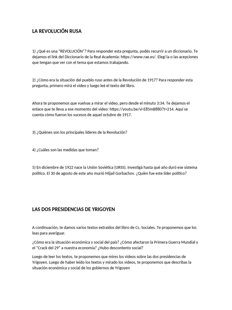LA REVOLUCIÓN RUSA | PDF