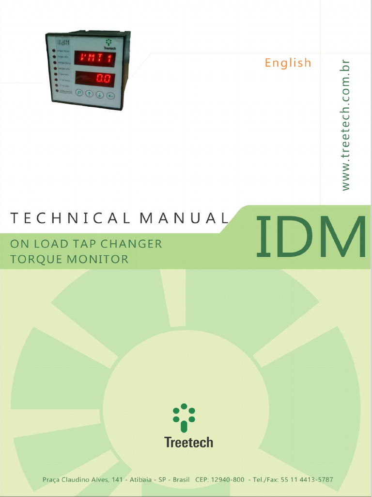 Tap Changer Torque Monitor Manual | PDF | Transformer | Electrical ...
