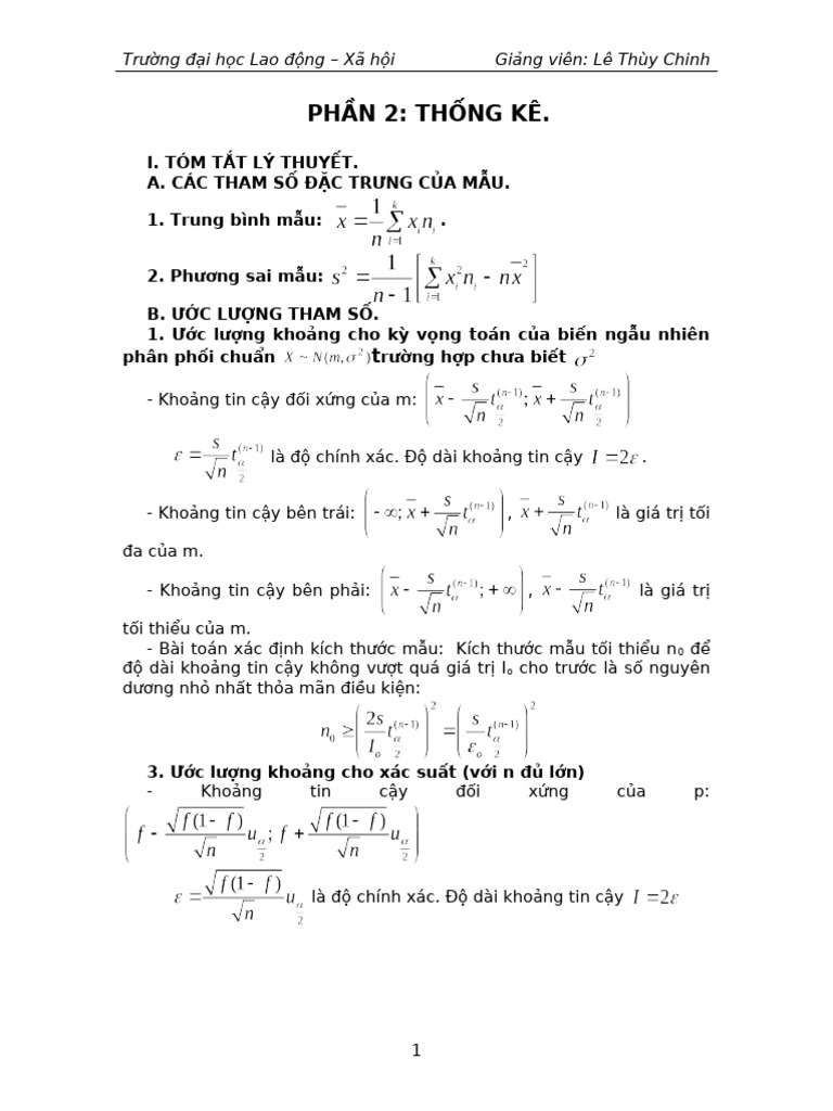 On tap phan thong ke | PDF