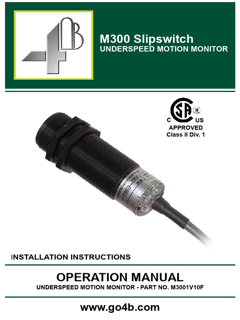 m300 Slipswitch Manual | PDF | Safety | Relay