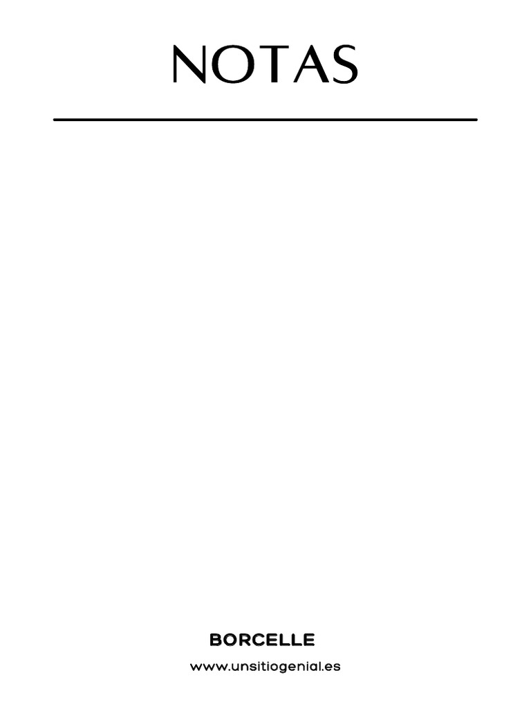 Notas Notas: Borcelle Borcelle | PDF