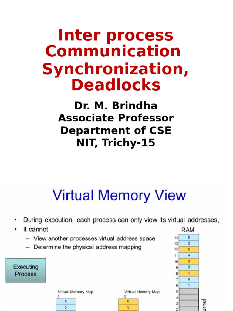 9-Operating Systems -Synchronization, interprocess communication, deadlock(1) | PDF | Computer ...