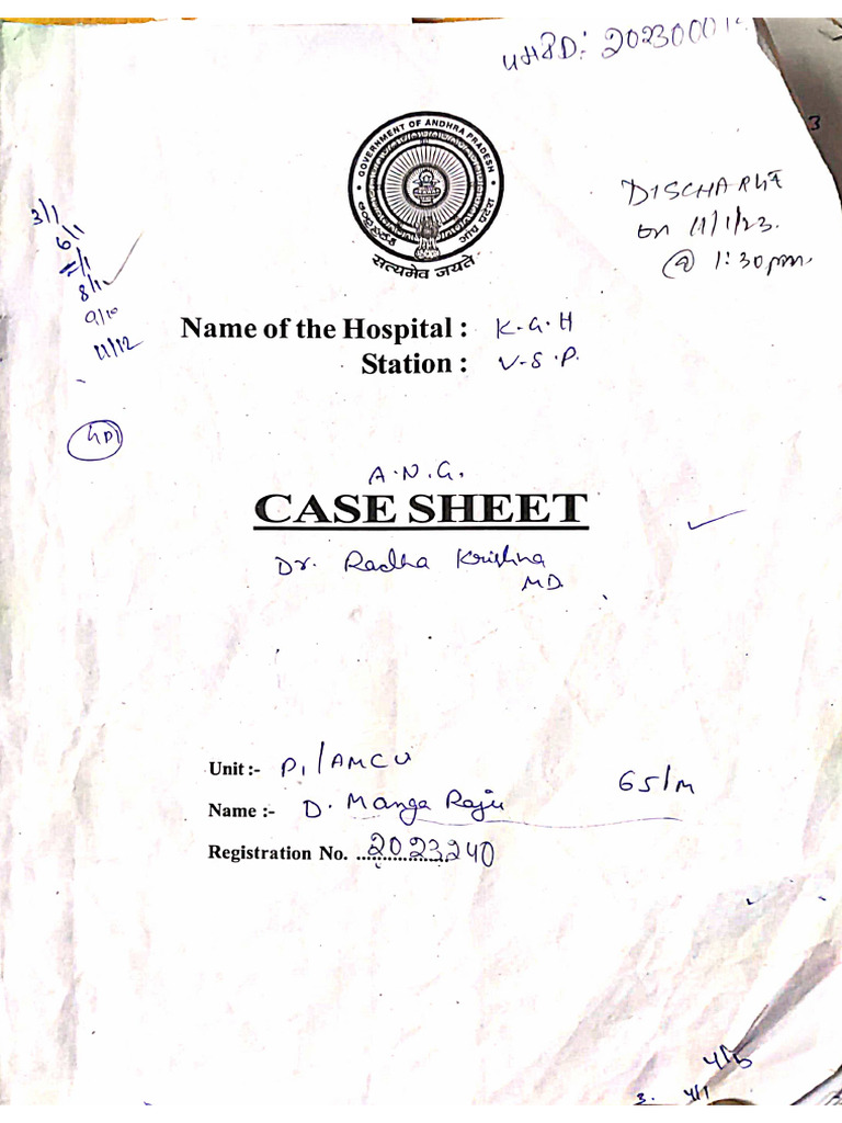 Case Sheets | PDF