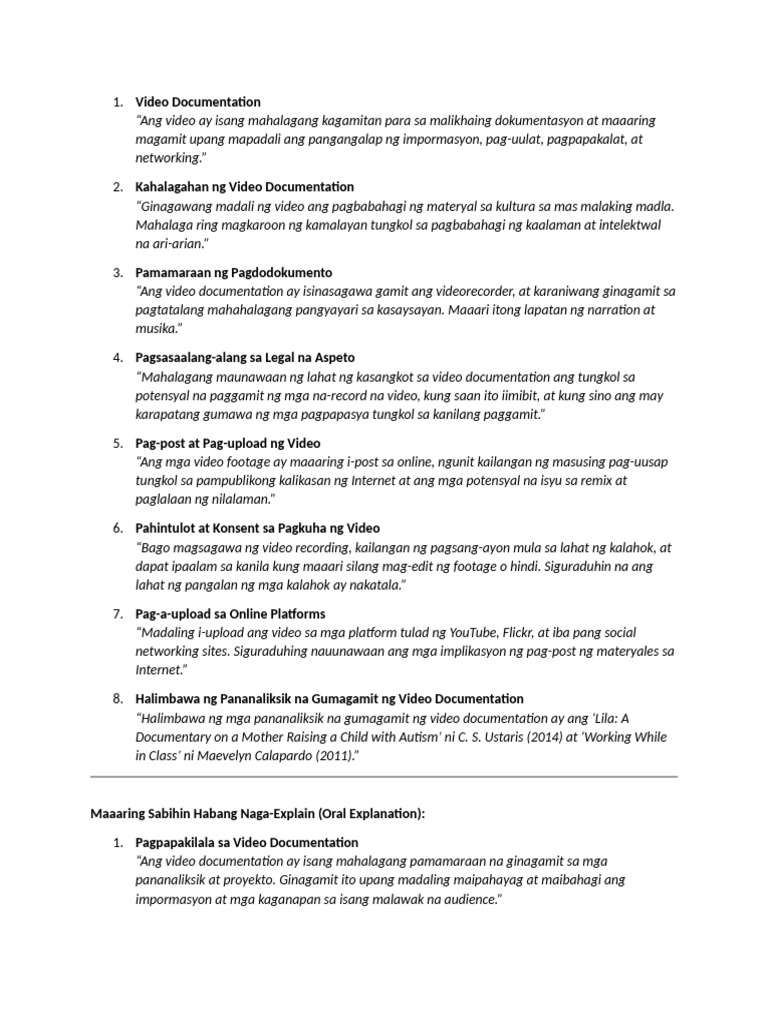 Video Documentation | PDF