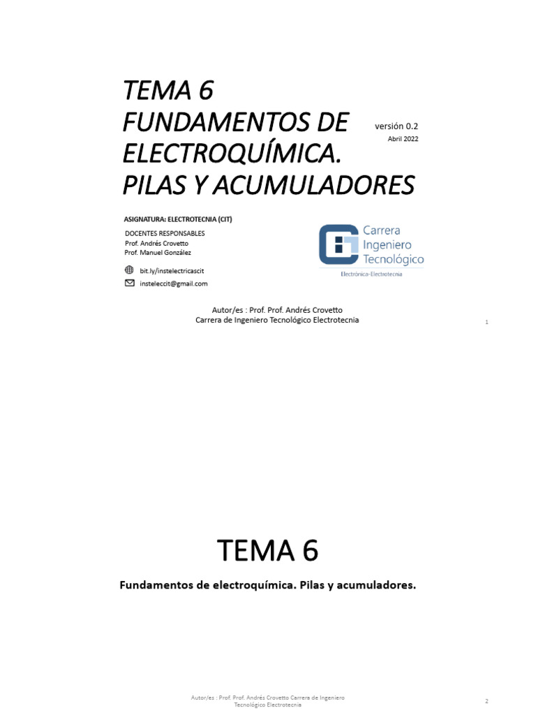 TEMA 6 Compressed | PDF | Corrosión | Batería recargable