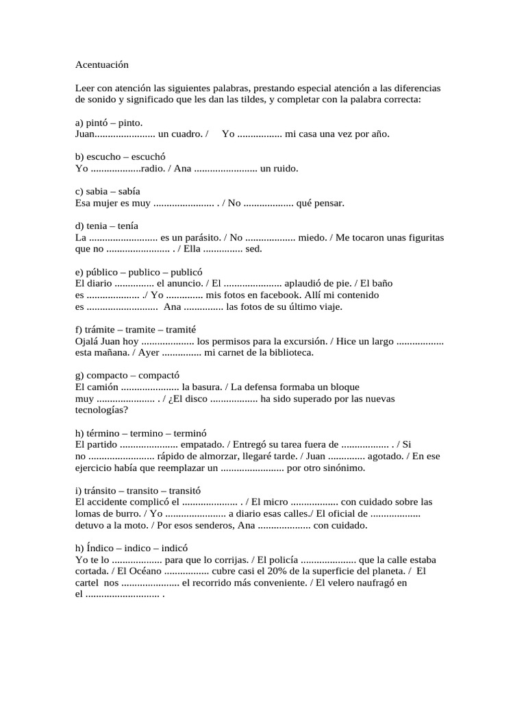 Acentuación | PDF