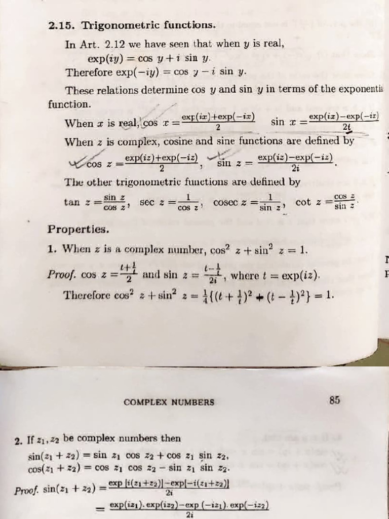 Trigonometric and Hyperbolic Function | PDF | Trigonometric Functions | Elementary Geometry