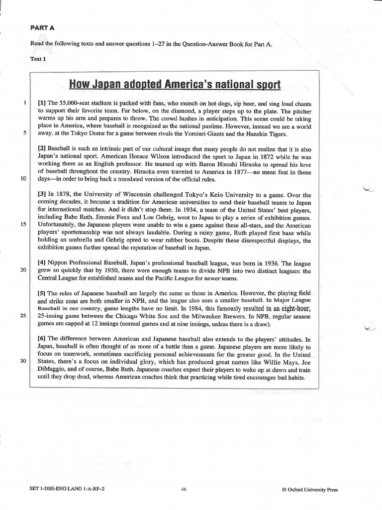 Set 1 Paper 1 Passages | PDF