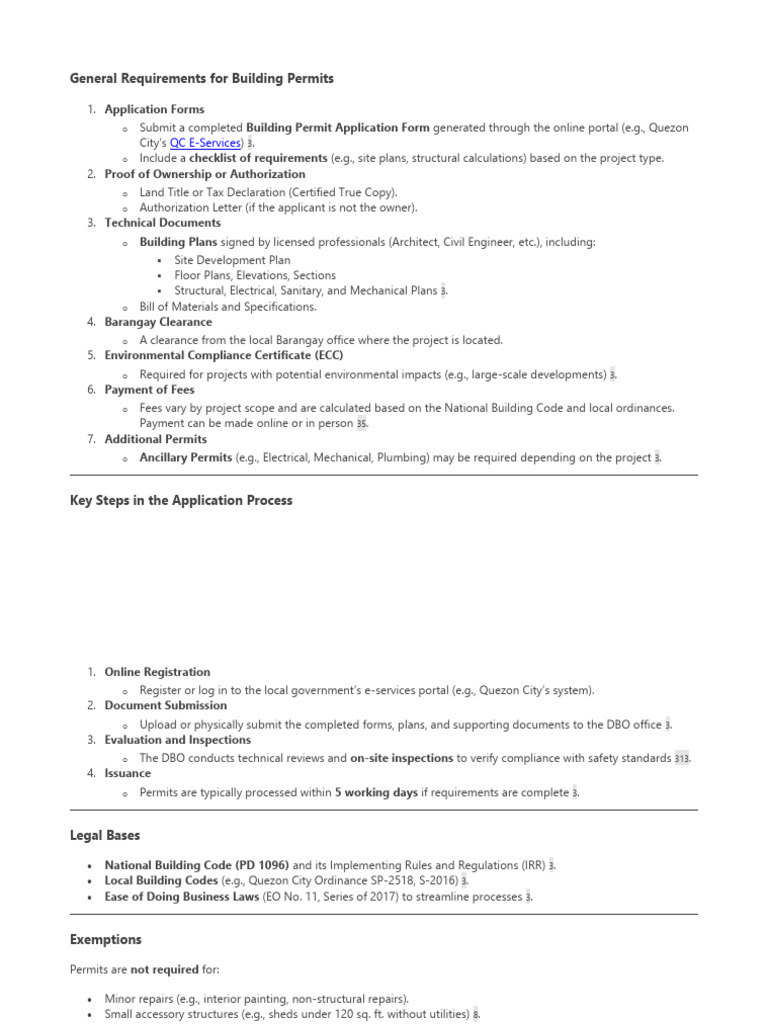 General Requirements For Building Permits | PDF | Building Code ...