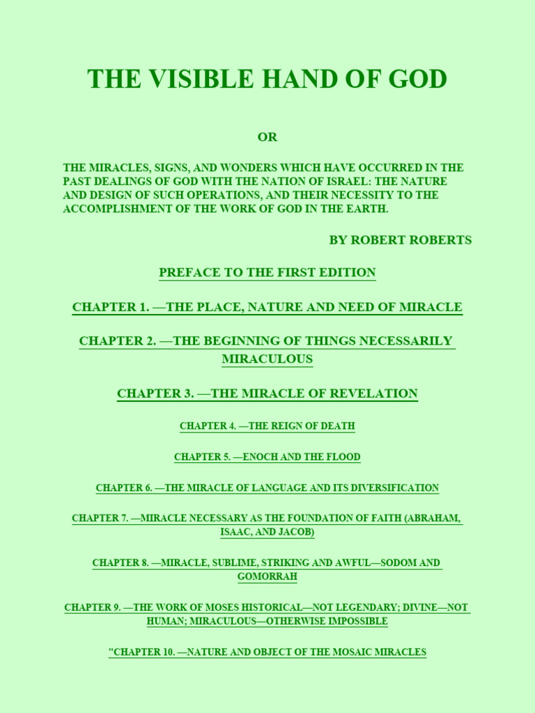 Visible Hand | PDF | Adam | Miracle