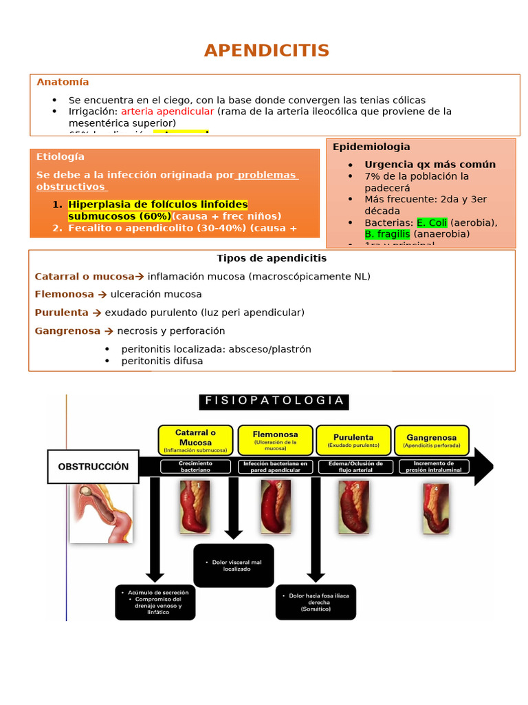 Apendicitis Repaso Final | PDF | Medicina CLINICA | Enfermedades y trastornos