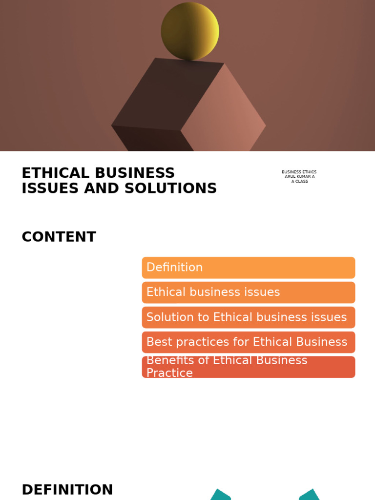 Business Ethics | PDF