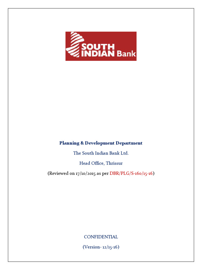 South Indian Bank Deposit Policy Guide | PDF | Banks | Deposit Account