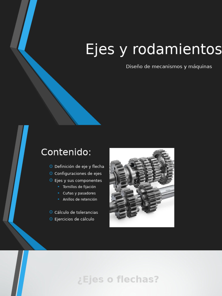 Ejes y Componentes en Diseño Mecánico | PDF | Eje | Rodamiento (Mecánico)