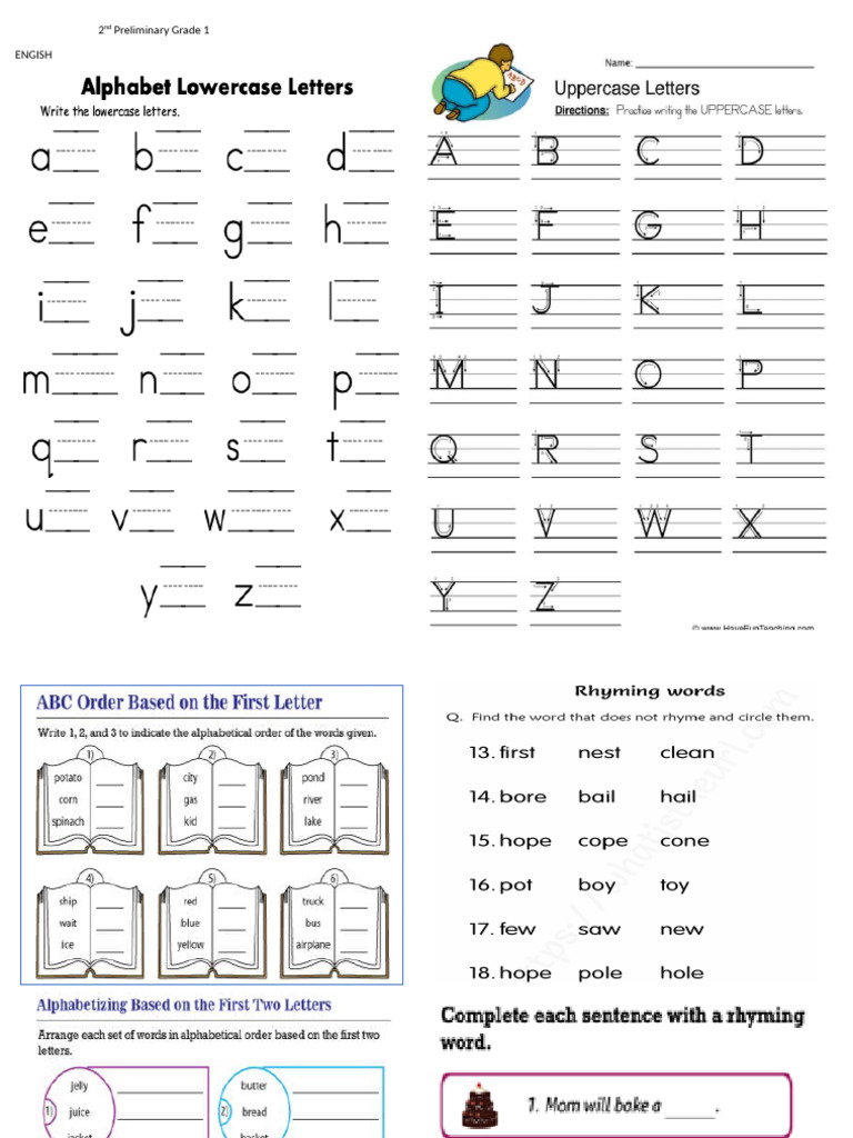 2nd Preliminary Grade 1 | PDF