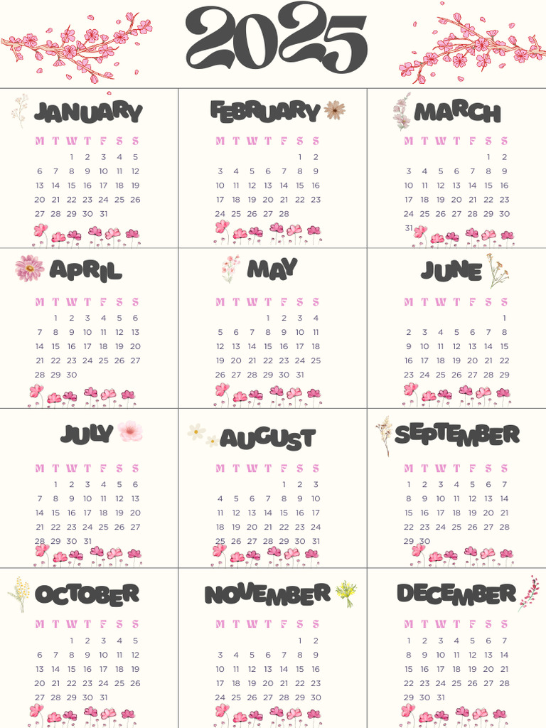 Annual 2025 Calendar Planner | PDF