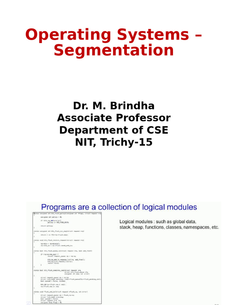12-Operating Systems -Segmentation | PDF