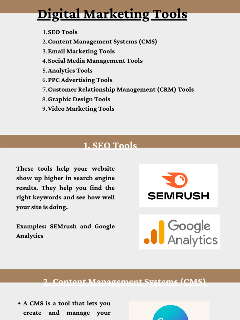 Modern Digital Marketing Tools | PDF