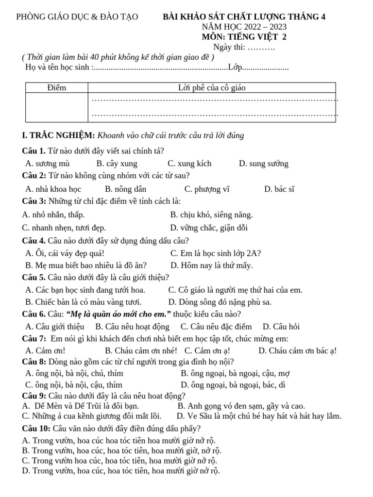 De Tieng Viet 1 | PDF