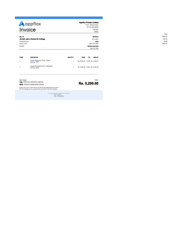 Appflox Invoice To JJSC AP JJ 00c | PDF | Business Documents