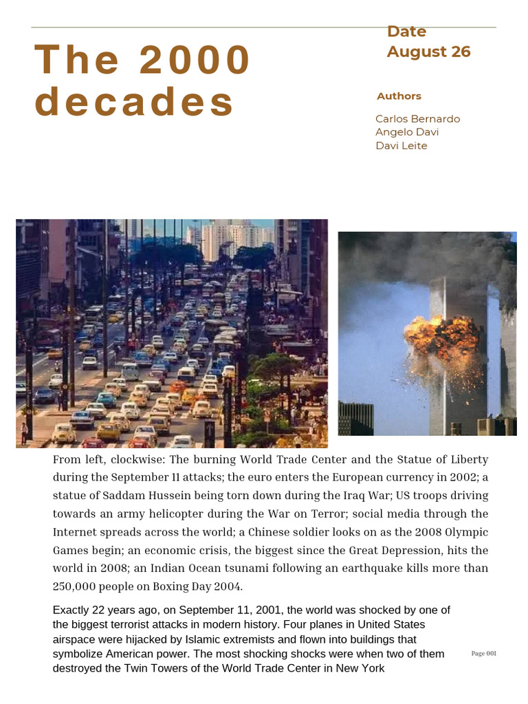 Key Events and Trends of the 2000s | PDF | September 11 Attacks