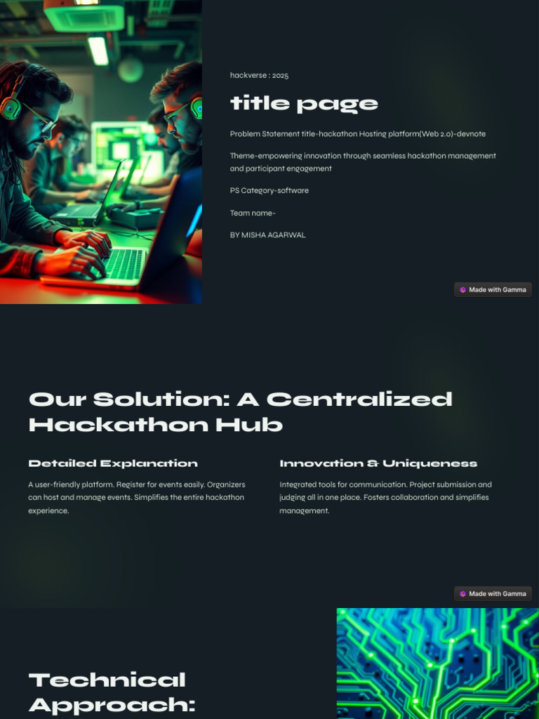 Hackverse 2025: Centralized Hackathon Hub | PDF