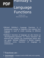 Halliday's Functions of Language | PDF | Semantics | Communication