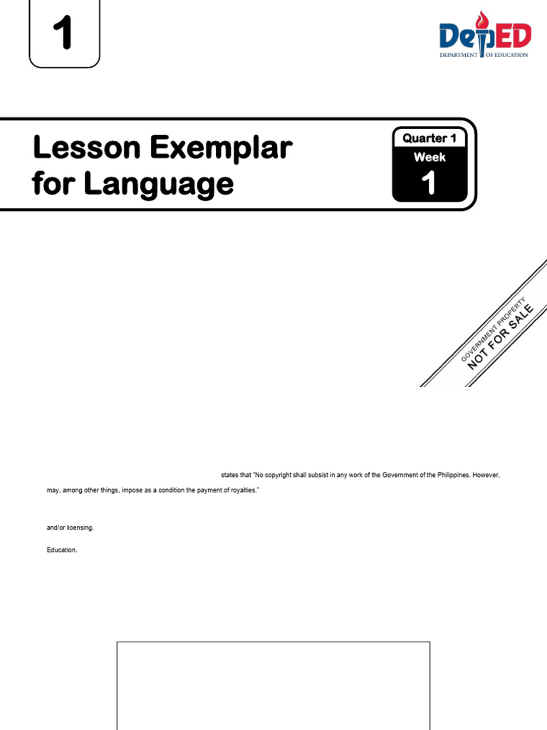 LE Language Q1 Week1 v.2 | PDF | Copyright | Vocabulary