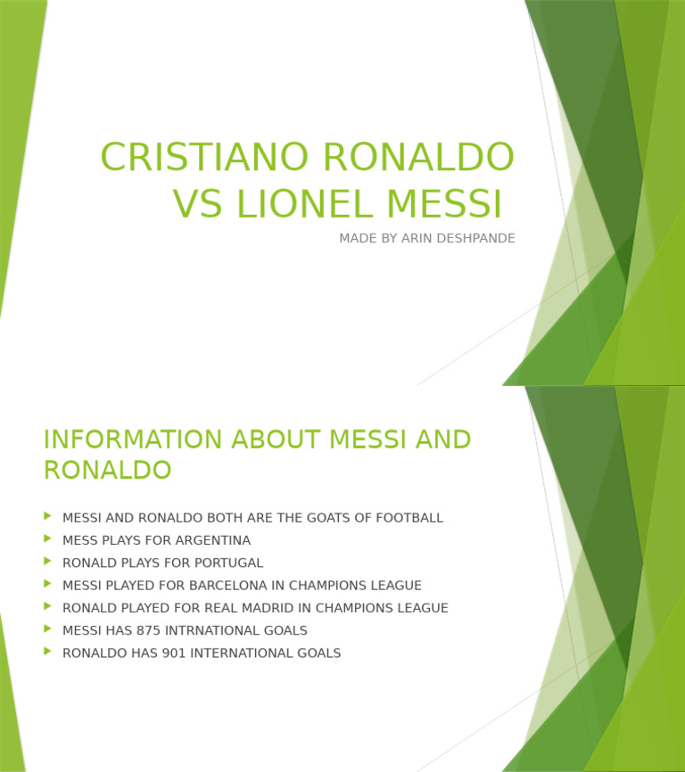 Cristiano Ronaldo Vs Lionel Messi | PDF