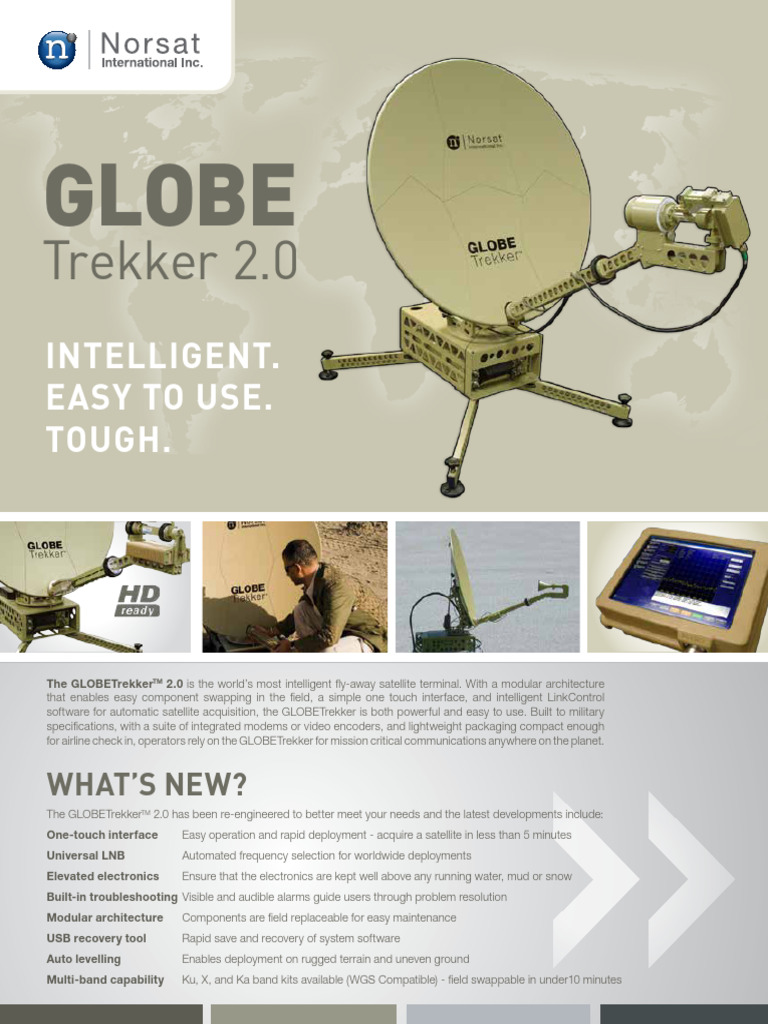 Norsat GlobeTrekker 2.0 FlyAway | PDF | Decibel | Antenna (Radio)