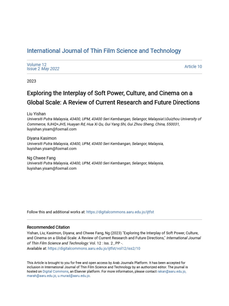 Exploring The Interplay of Soft Power Cu | PDF | Soft Power | China