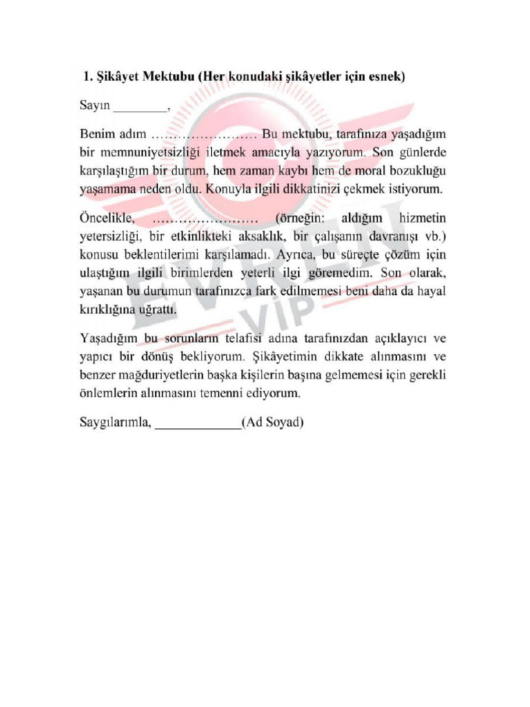 E Posta Tayyor Qoliplar | PDF