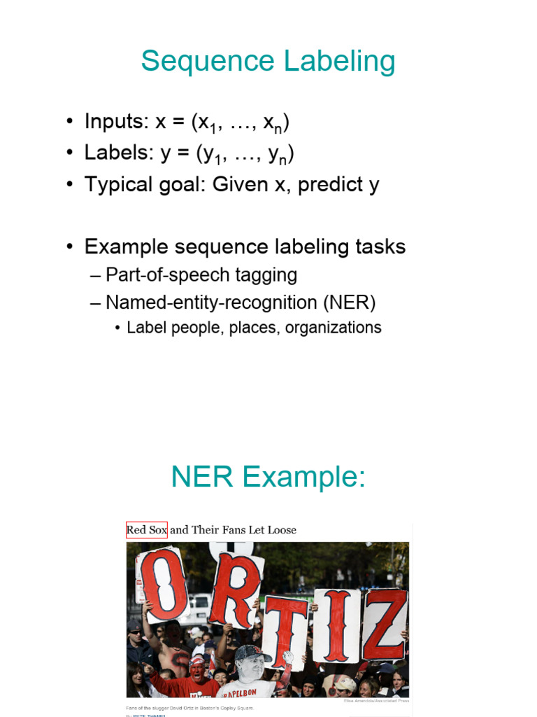 Sequence Labeling For Parts of Speech and Named Entities PPT 2 | PDF | Applied Mathematics ...