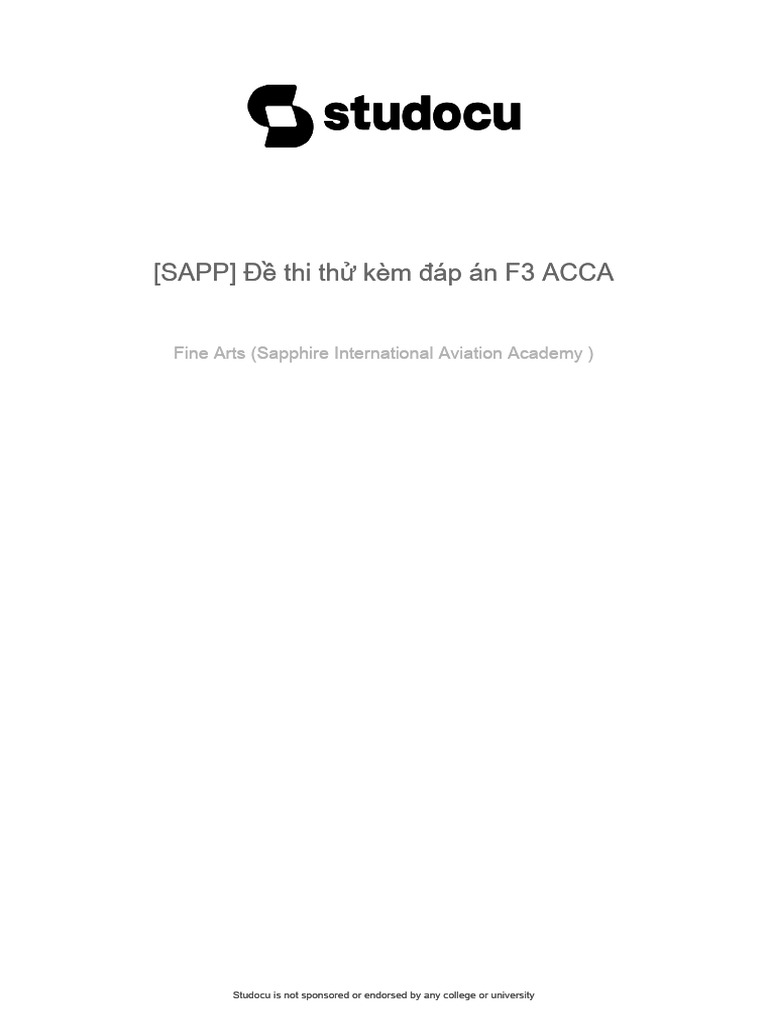 Sapp de Thi Thu Kem Dap An f3 Acca | PDF | Debits And Credits | Depreciation