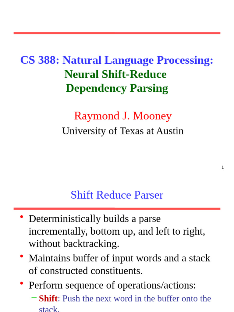 Neural Shift-Reduce Dependency Parsing | PDF | Parsing | Grammar