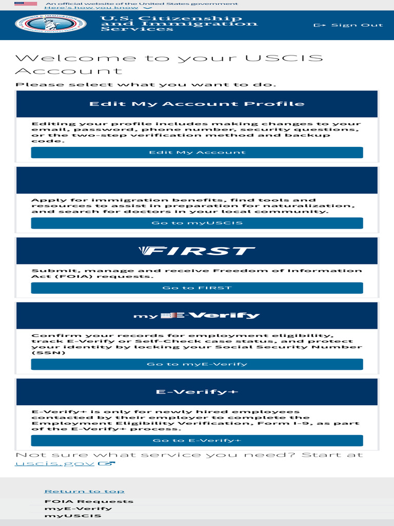 USCIS Online Account Your USCIS Account | PDF