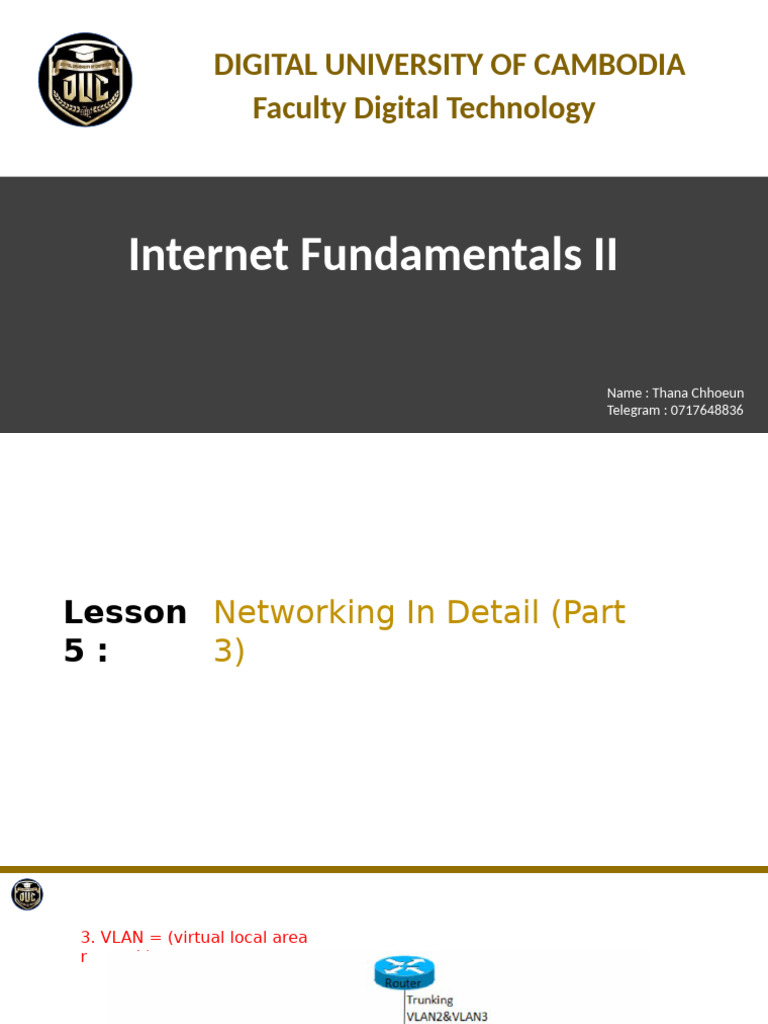 Lesson5. Networking in Detail (Part3) | PDF