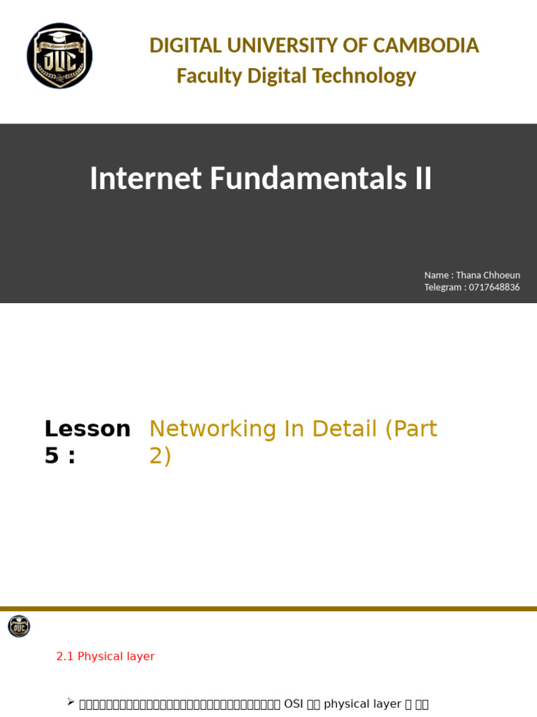Lesson5. Networking in Detail (Part2) | PDF