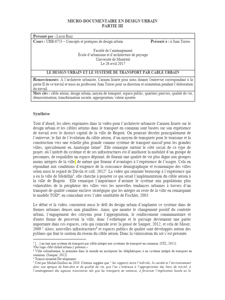Design urbain et transport par câble | PDF | Conception | Transport