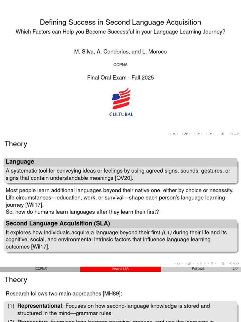 Success Factors in Language Learning | PDF | Second Language Acquisition | Second Language