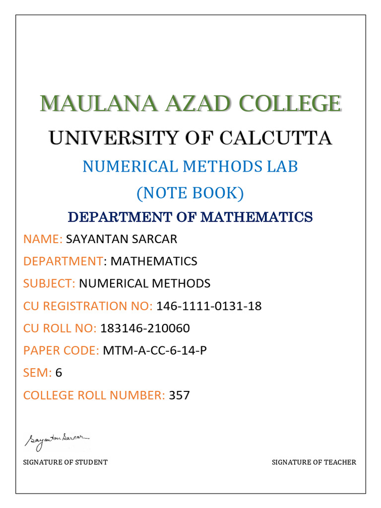 Lab - CC14 - 183146-21-0060 - Sayantan Sarcar | PDF | Mathematical Analysis | Mathematics
