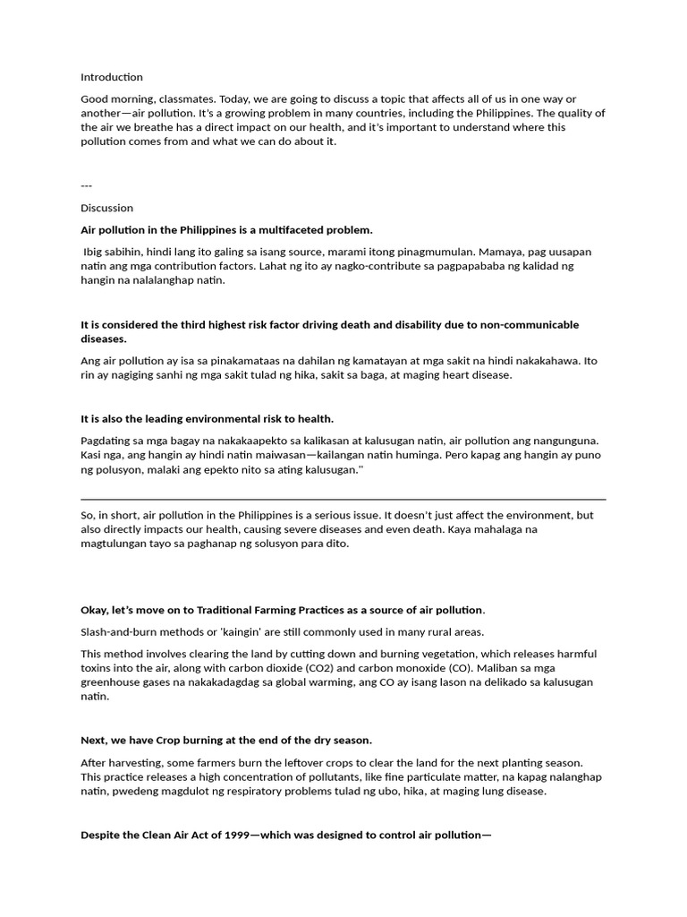 STS Discussion Script (Climate Change) | PDF