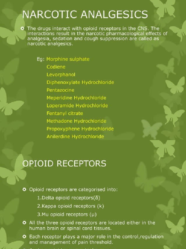 Narcotic Analgesics | PDF