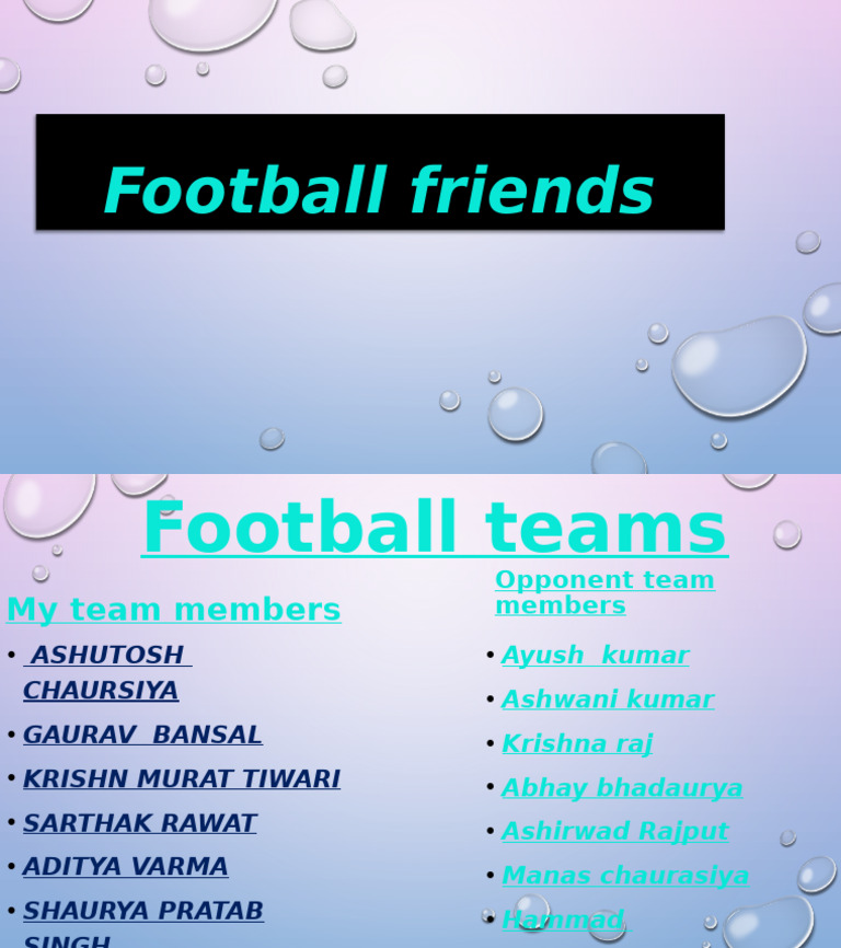 Football Team Roster and Opponents | PDF