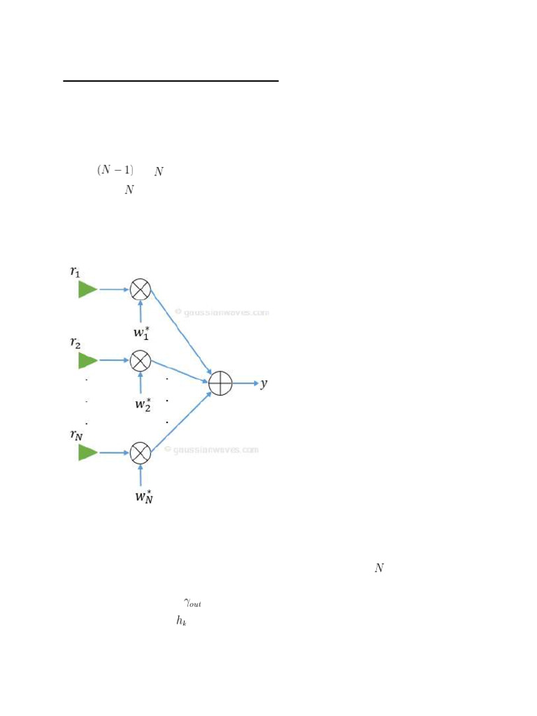 Maximum Ratio Combining (MRC) : Figure 1: Processing The Received Samples at The Receiver | PDF