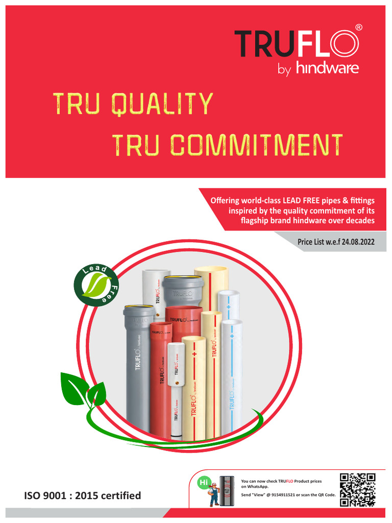 Truflo CPVC Pipes Price List 2022 | PDF | Pipe (Fluid Conveyance ...