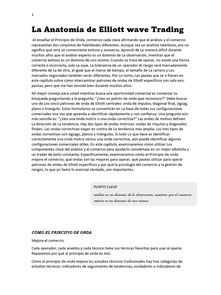 La Anatomía de Elliott Wave Trading | PDF | Comerciante (Finanzas) | Olas