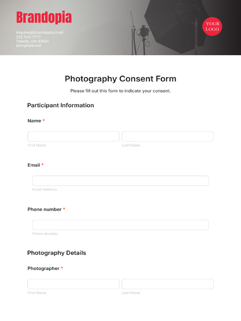 Photography Consent Form Template | PDF